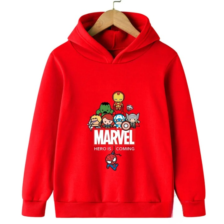 Pull marvel à capuche pour enfant - Site univers